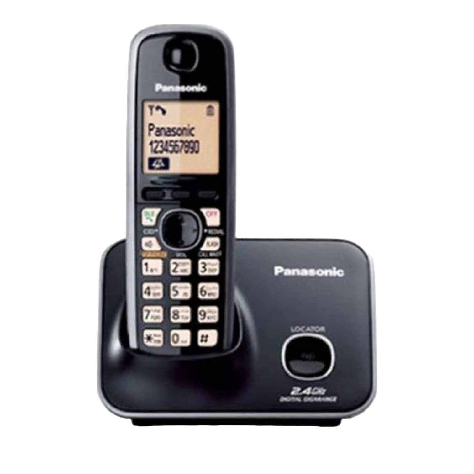 Panasonic 2.4GHz Digital Cordless Phone Model KX-TG3711SXB Colour Black ...
